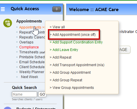 Creating a Single Appointment – TurnPoint Knowledge Base