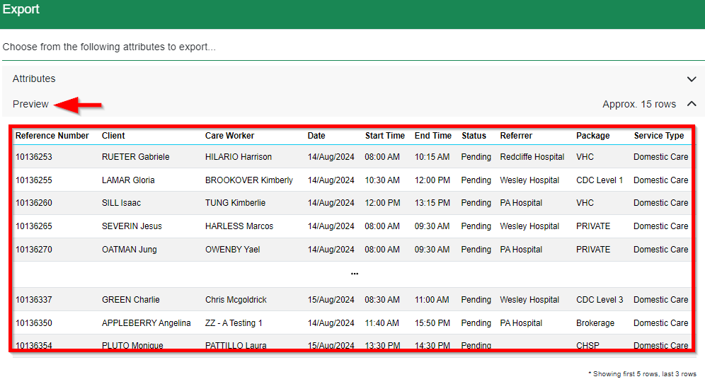 Searching and Exporting Repeat Appointments – TurnPoint Knowledge Base