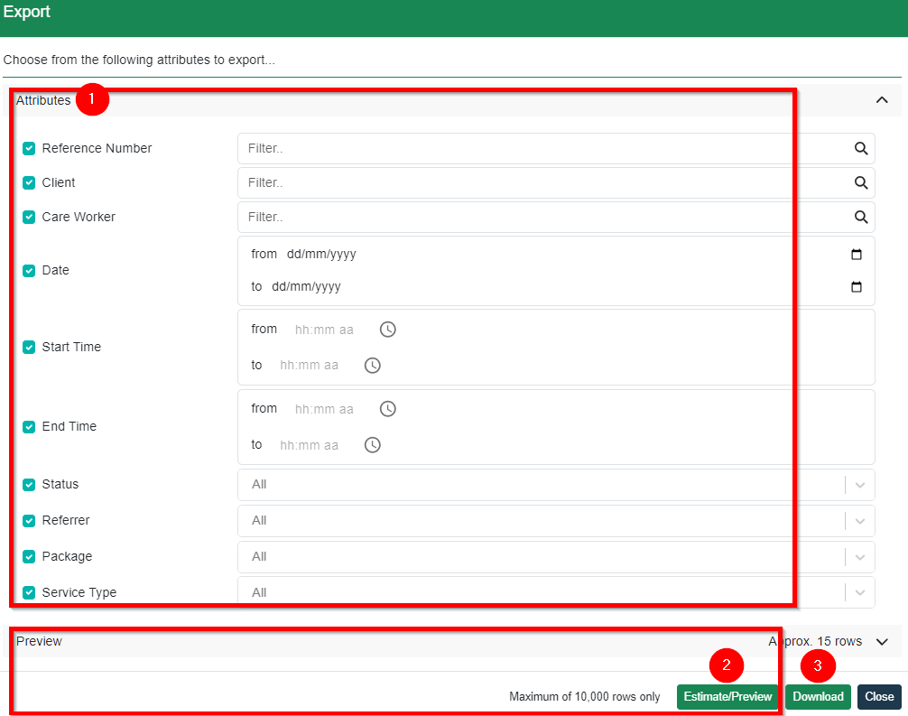 Searching and Exporting Repeat Appointments – TurnPoint Knowledge Base