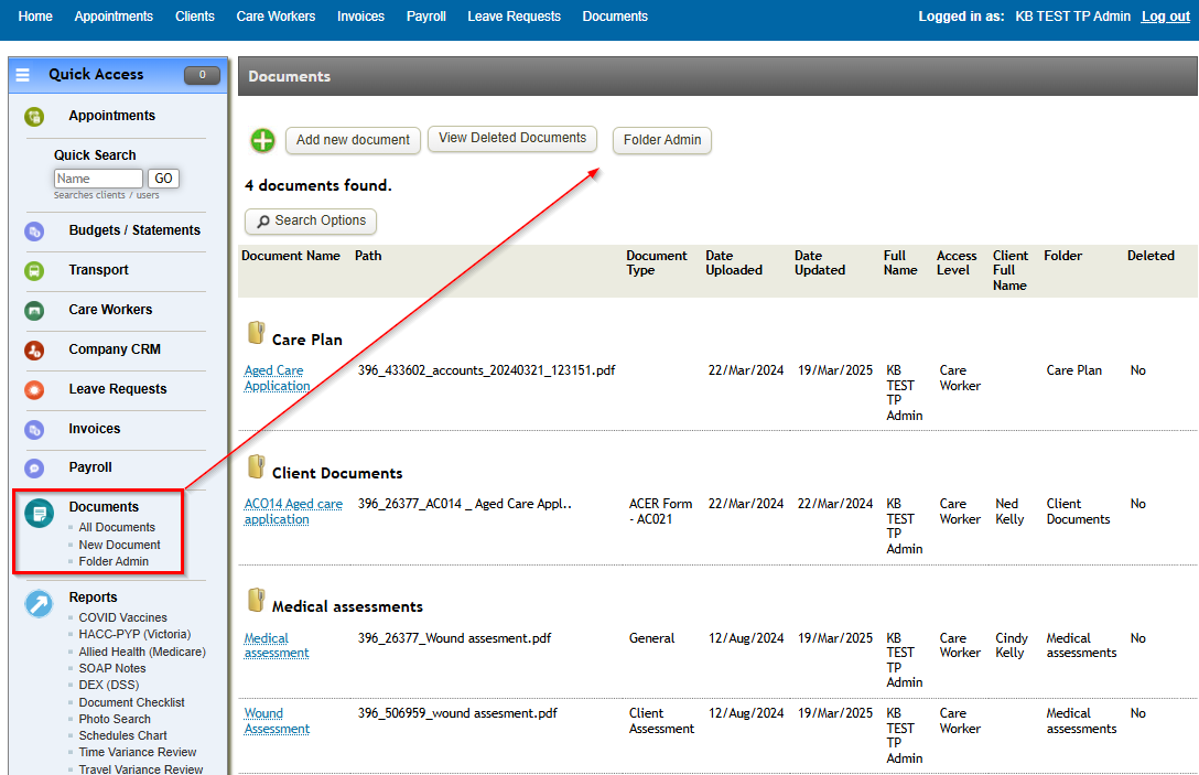 Document Listing – TurnPoint Knowledge Base