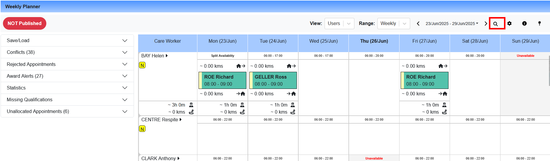 Weekly Planner V2 -Search – TurnPoint Knowledge Base
