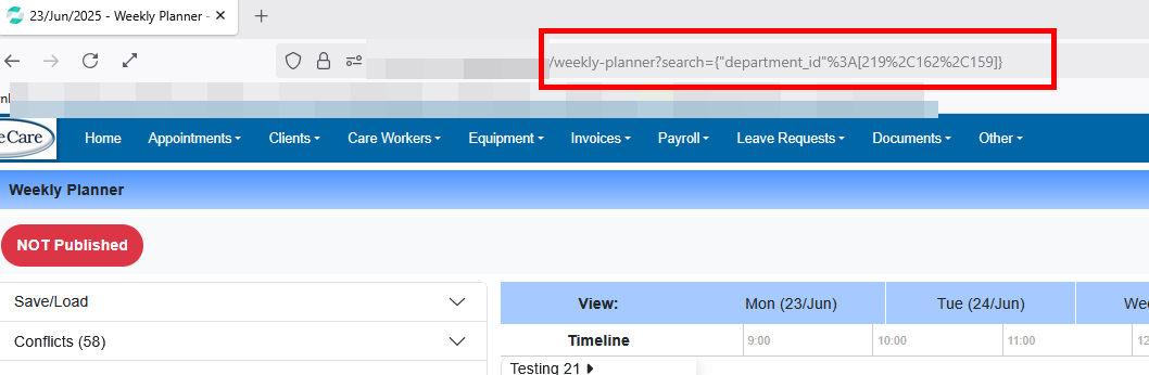Weekly Planner V2 -Search – TurnPoint Knowledge Base