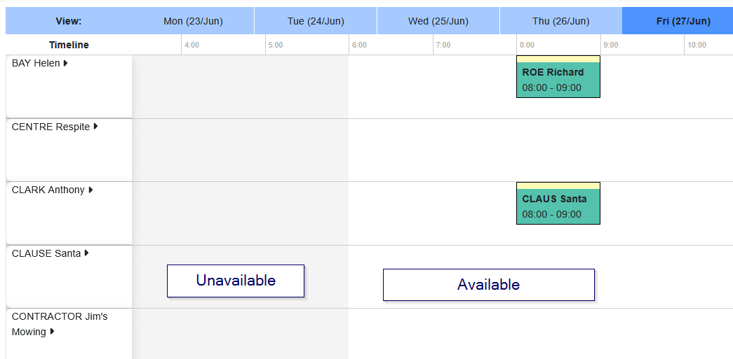 Weekly Planner V2 - Daily Availability – TurnPoint Knowledge Base