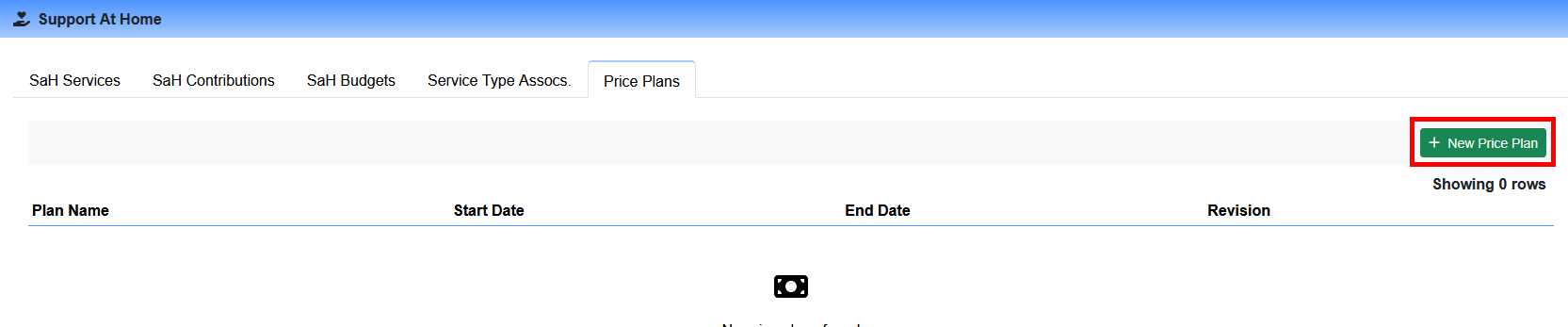 SAH - Price Plans – TurnPoint Knowledge Base