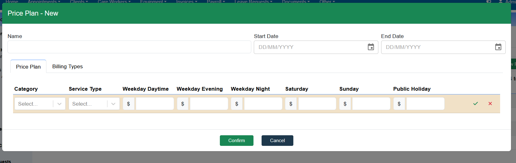 SAH - Price Plans – TurnPoint Knowledge Base
