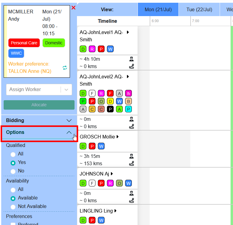 Weekly Planner V2 - Unallocated Appointments – TurnPoint Knowledge Base