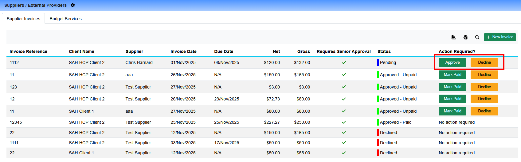 SAH - Supplier Invoices - Status Flow – TurnPoint Knowledge Base