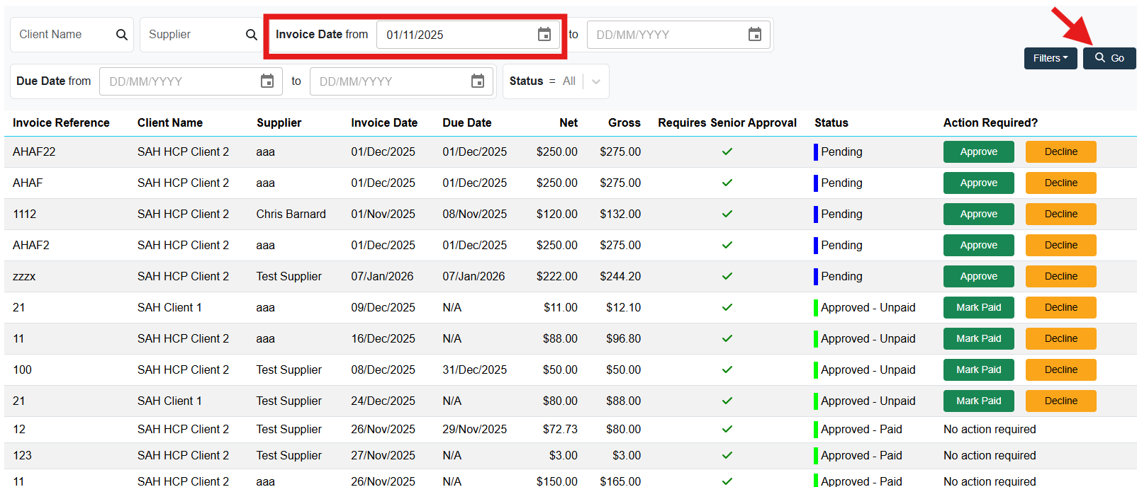 FAQ - I can't find Supplier invoice I added – TurnPoint Knowledge Base