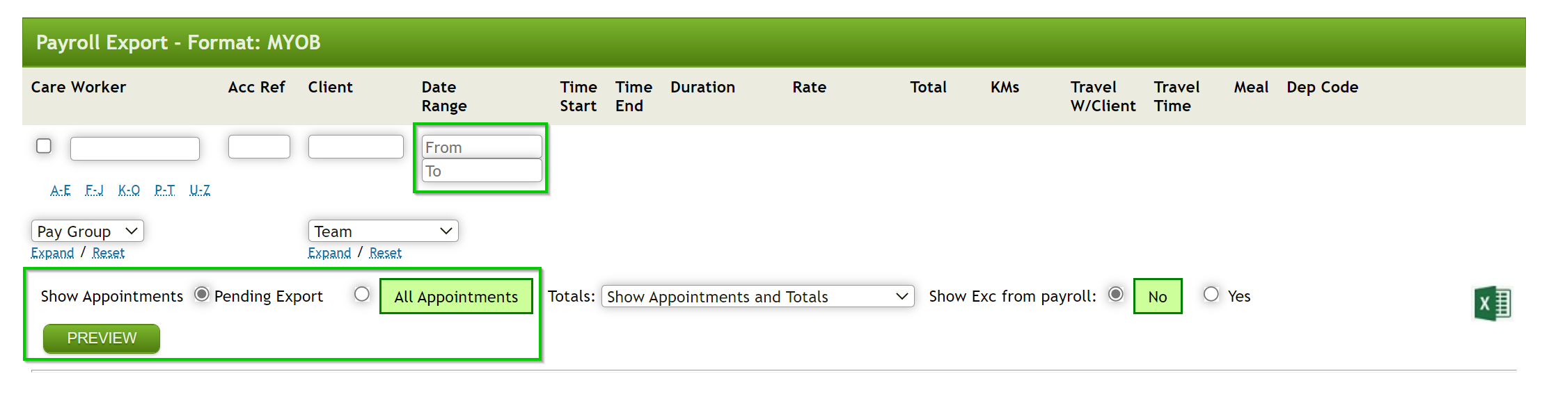 Payroll Export – TurnPoint Knowledge Base