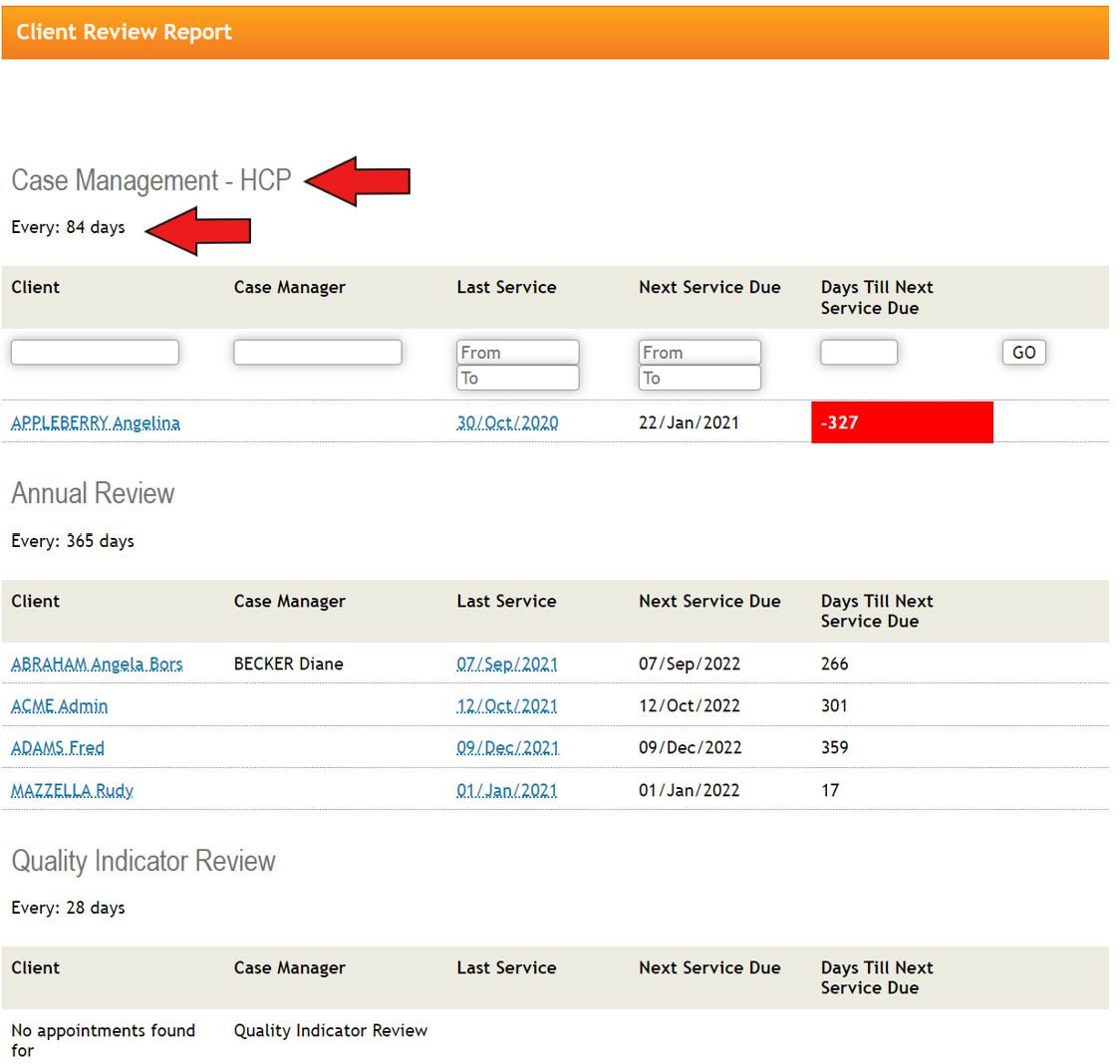 Reports - Client Review Report – TurnPoint Knowledge Base
