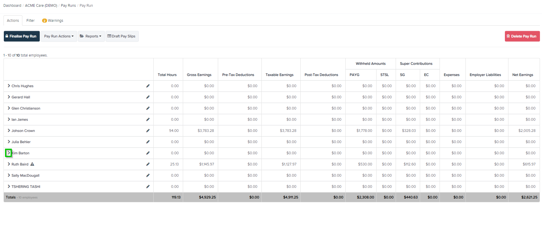 Terminating an Employee in TurnPoint Pay – TurnPoint Knowledge Base