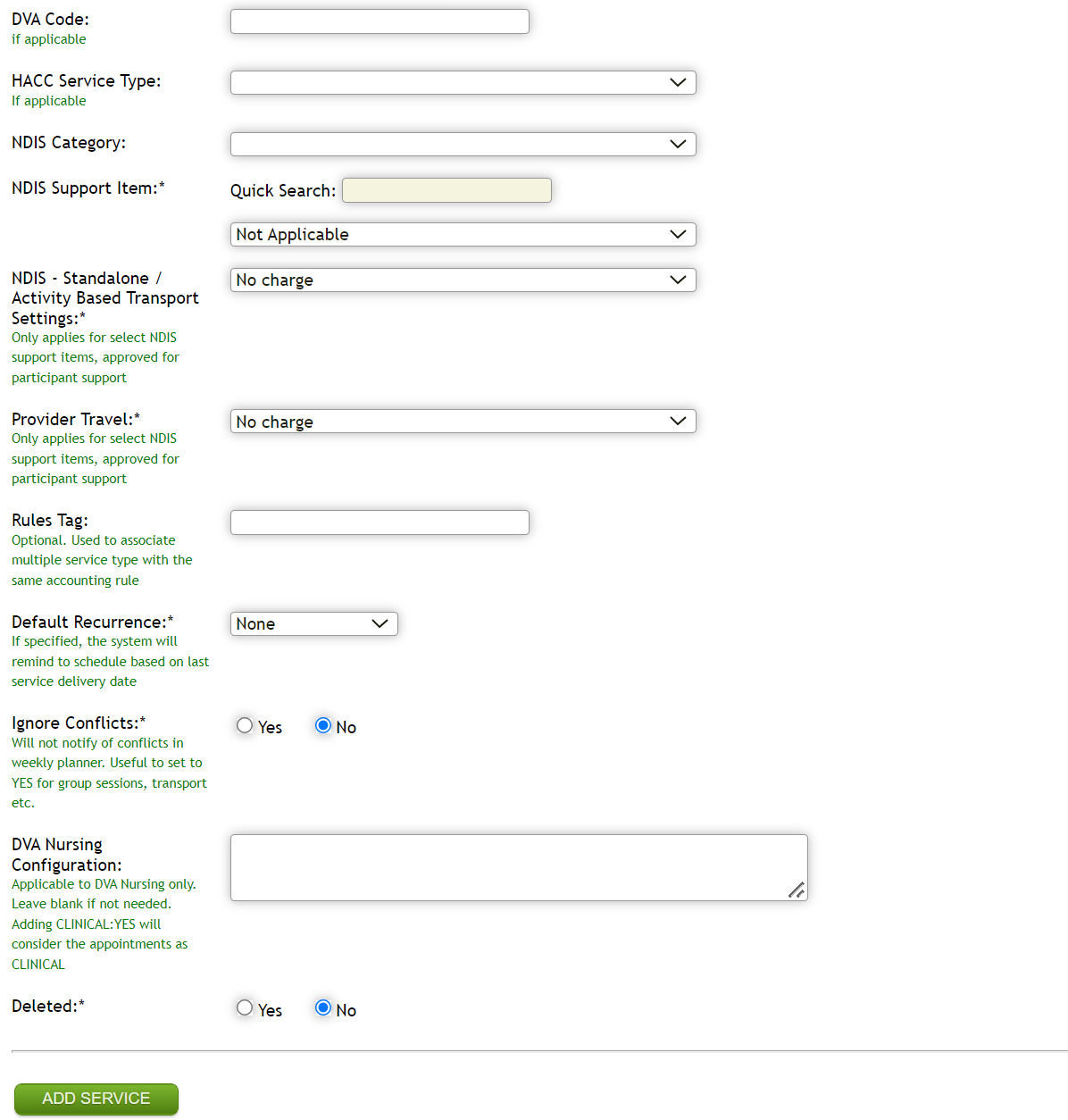 Adding Service types – TurnPoint Knowledge Base