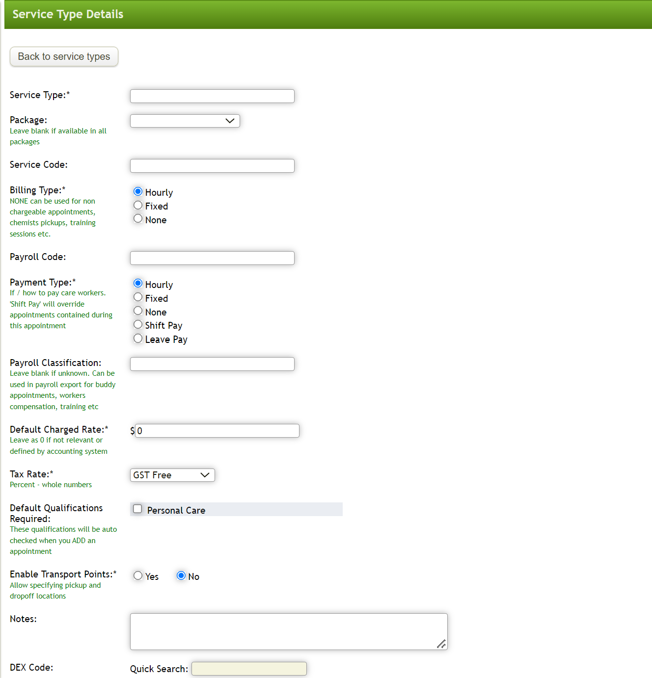 5 - TPA Service Types – TurnPoint Knowledge Base