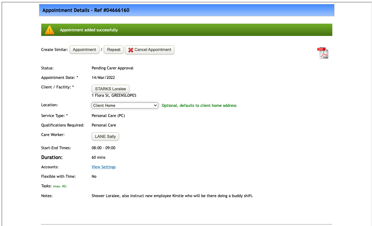 Creating Non - Chargeable Buddy Shifts for new staff (Training) – TurnPoint Knowledge Base