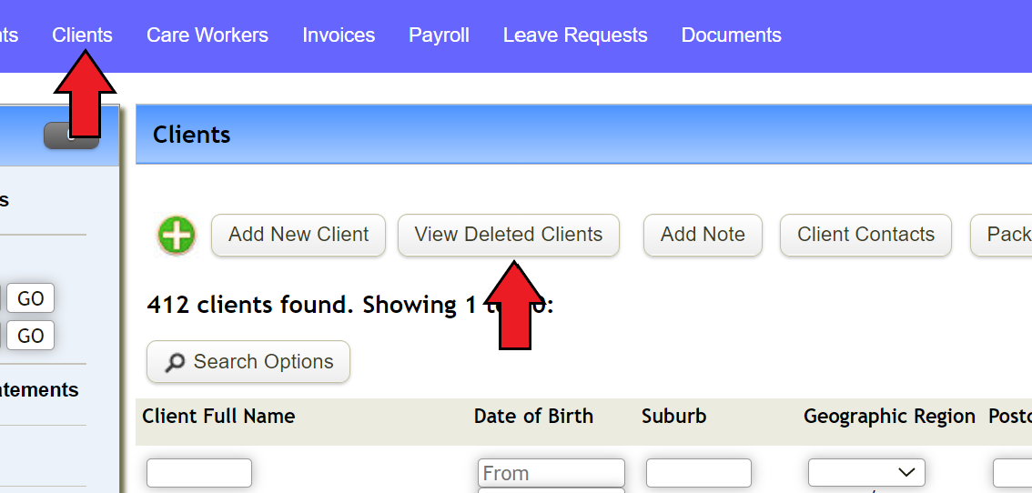 How to reactivate deleted clients – TurnPoint Knowledge Base