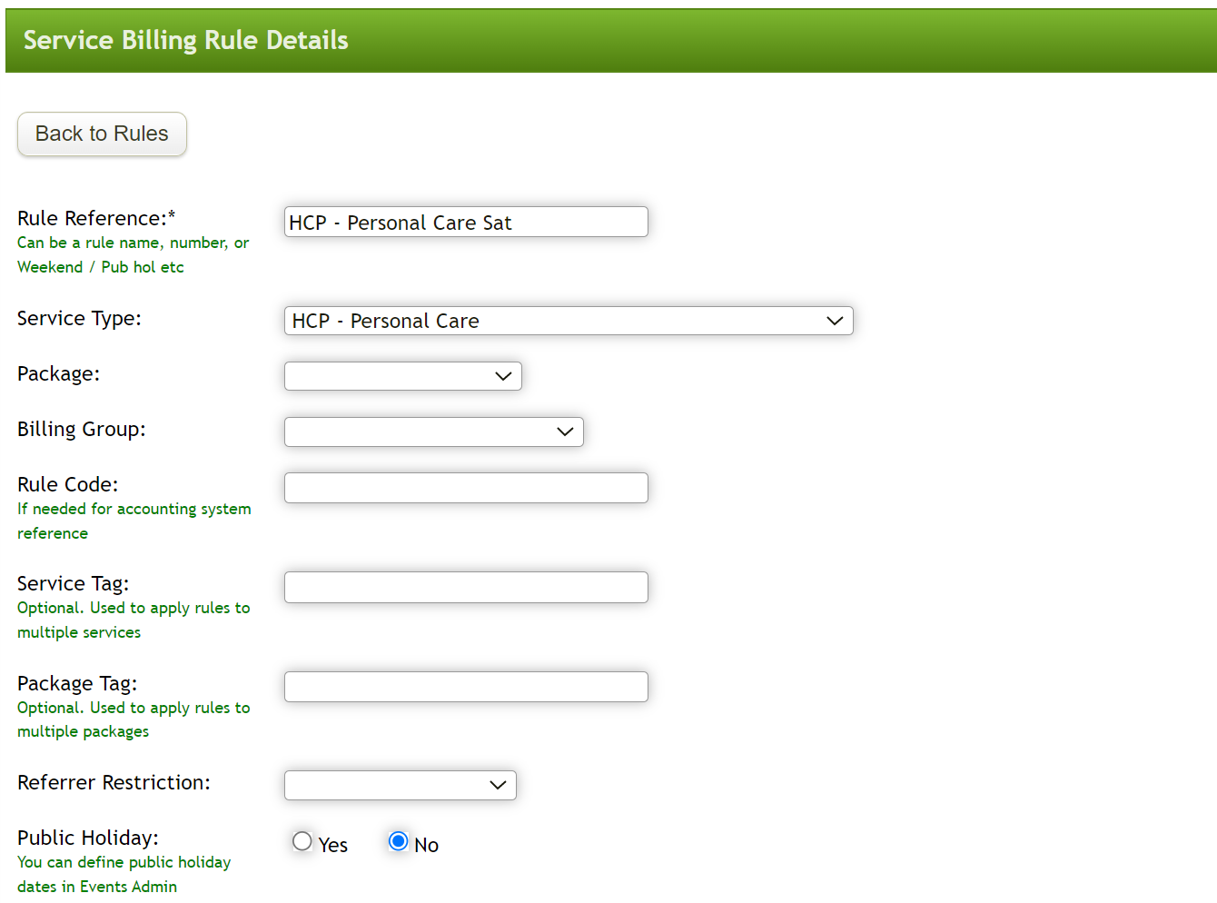 How to charge different rate for same service type 1 - Setting up Billing Rules – TurnPoint ...