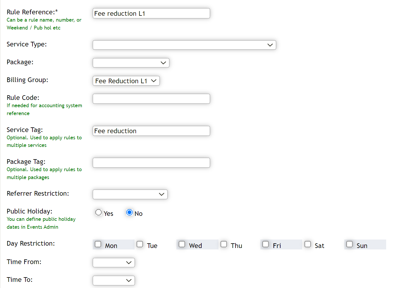 How to charge different rate 2 - Setting up Billing Groups – TurnPoint Knowledge Base