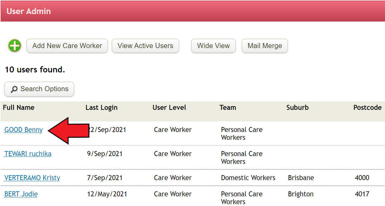 How to reactivate deleted care workers/ system users – TurnPoint Knowledge Base