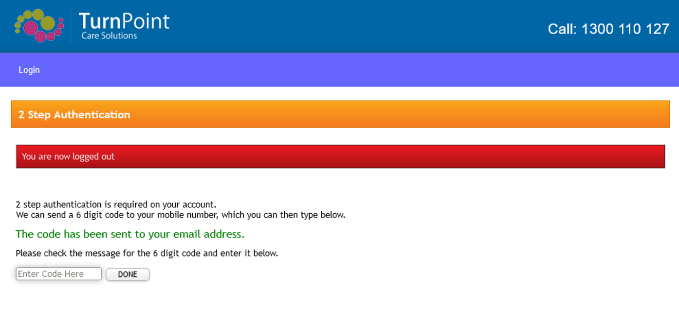 Two Step Authentication – TurnPoint Knowledge Base