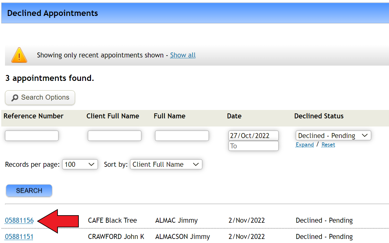 Daily Snapshot - Declined Appointments – TurnPoint Knowledge Base