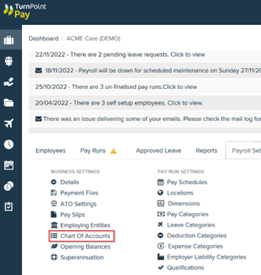 7 - TPP Chart of Accounts – TurnPoint Knowledge Base