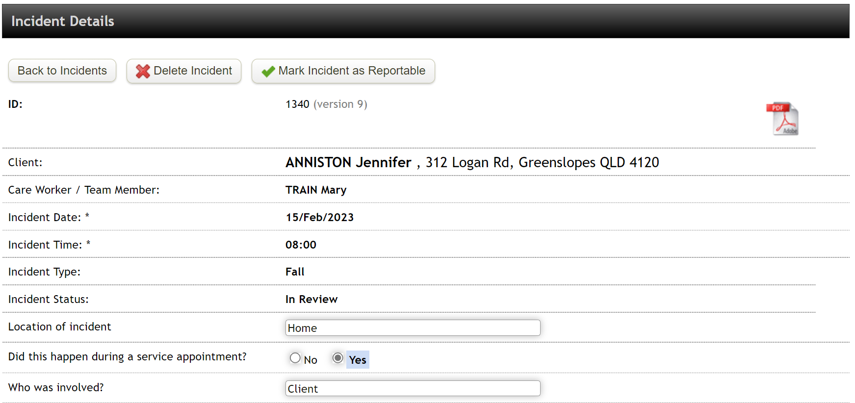 SIRS Reporting – TurnPoint Knowledge Base