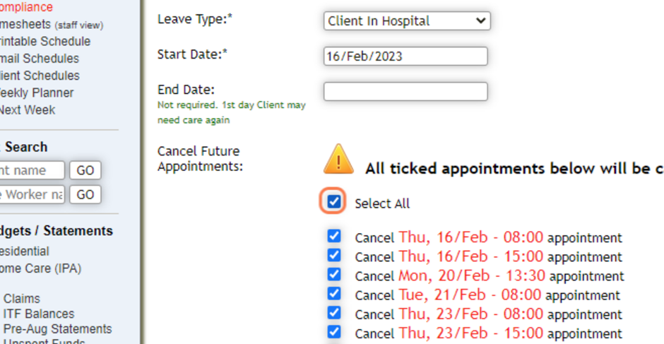 How to Put Clients on/off Hold – TurnPoint Knowledge Base