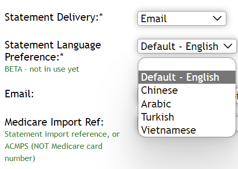 Multilingual Client Statements – TurnPoint Knowledge Base