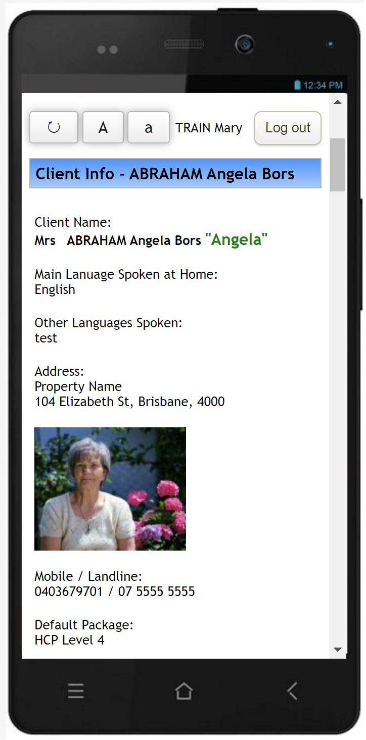 Mobile - Client information – TurnPoint Knowledge Base
