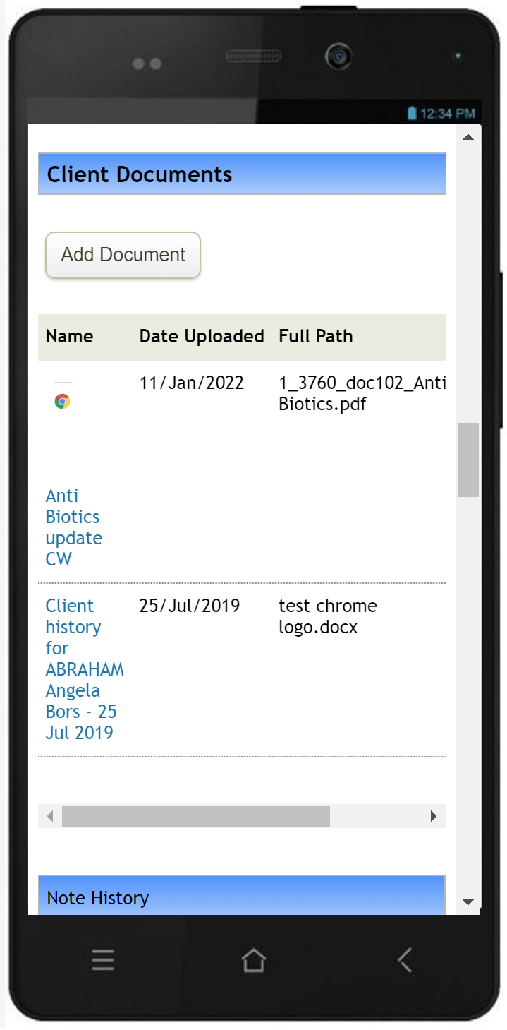 Mobile - Client information – TurnPoint Knowledge Base