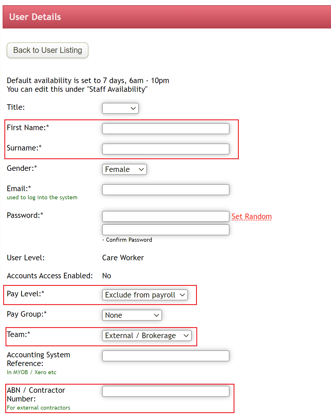 Adding in Contractors – TurnPoint Knowledge Base