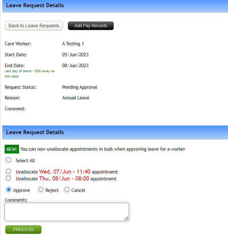 Leave Workflow - Managing staff leave – TurnPoint Knowledge Base