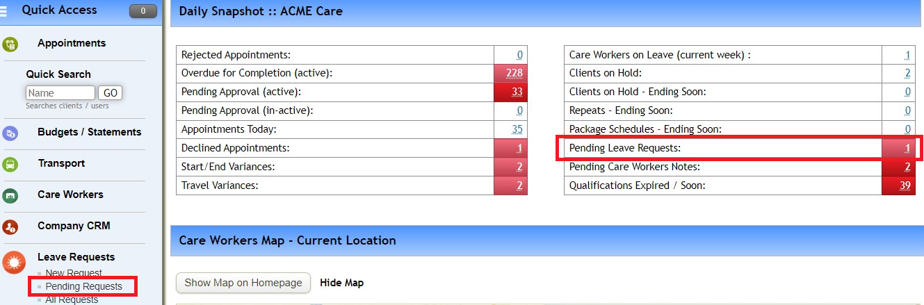 Leave Workflow - Managing staff leave – TurnPoint Knowledge Base