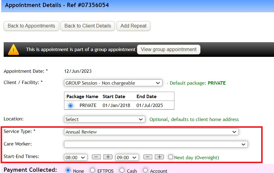 Create Group Booking – TurnPoint Knowledge Base