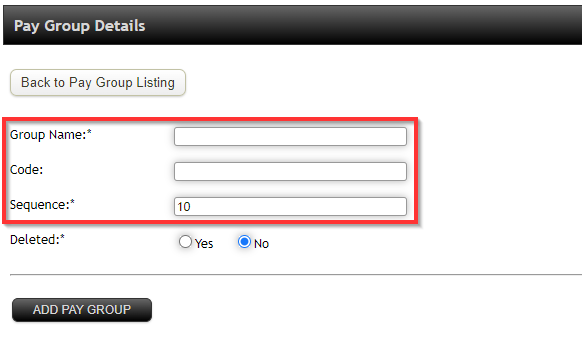 How to add Pay Groups – TurnPoint Knowledge Base