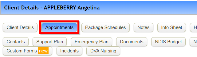 Client appointment calendar – TurnPoint Knowledge Base