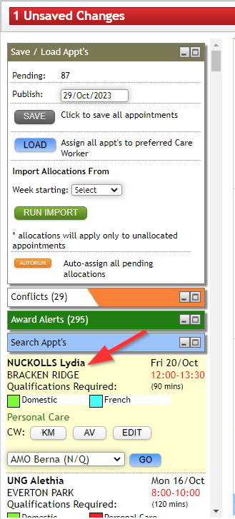 Appointment Bidding – TurnPoint Knowledge Base