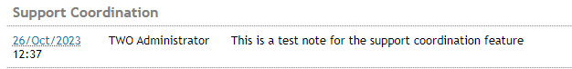 Adding in a Support Coordination Entry – TurnPoint Knowledge Base