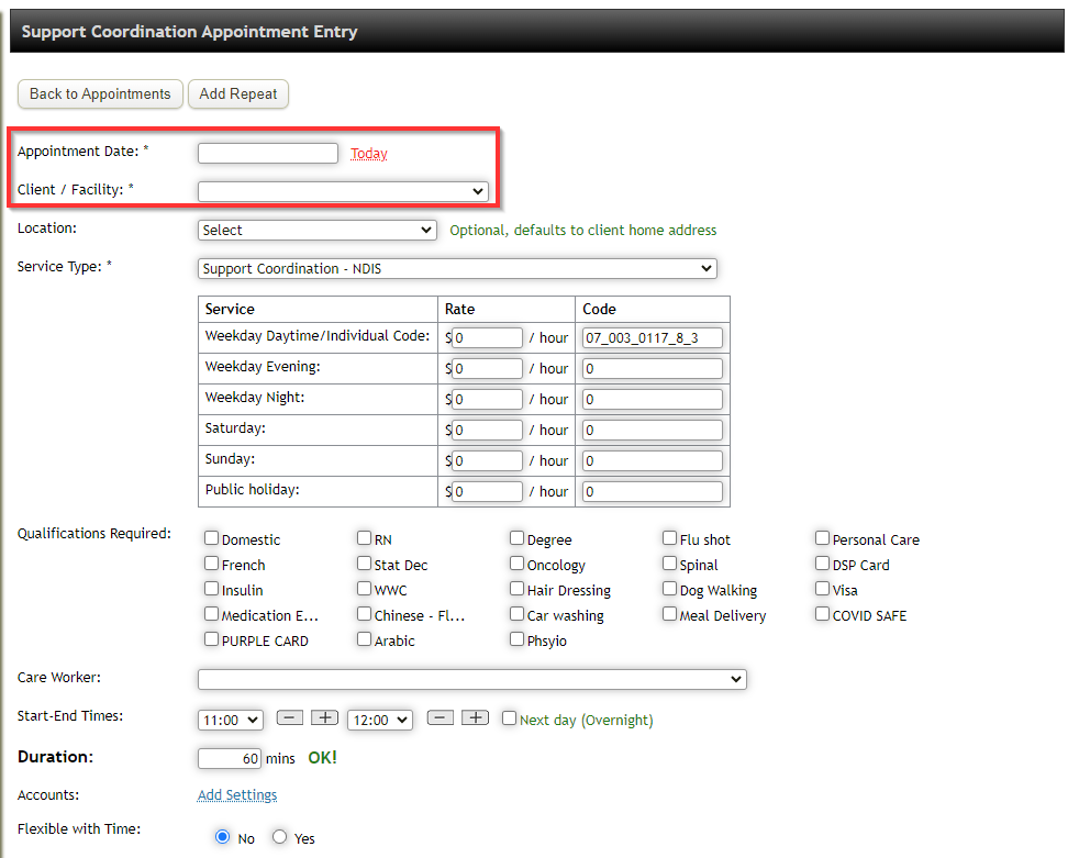 Adding in a Support Coordination Entry – TurnPoint Knowledge Base