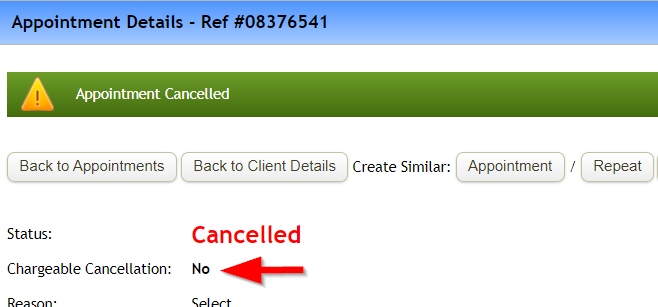 How can I charge cancelled appointment? – TurnPoint Knowledge Base