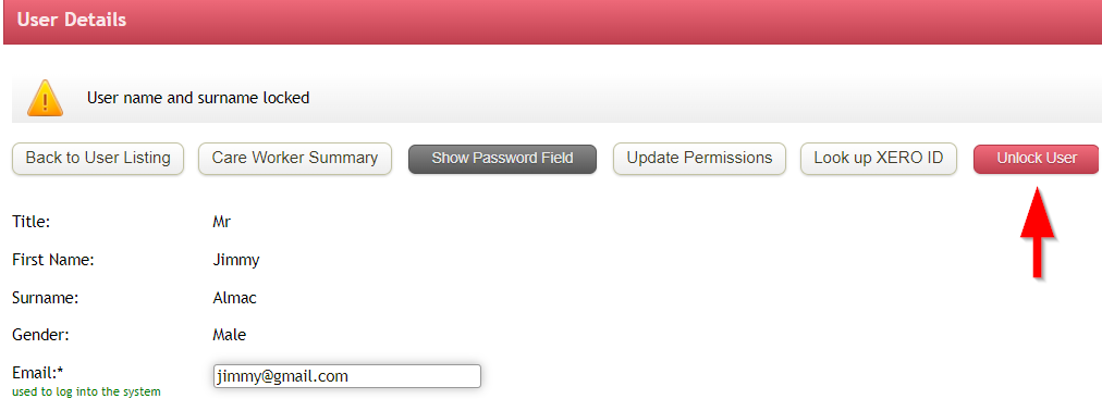 View/Edit User - Changing user details – TurnPoint Knowledge Base