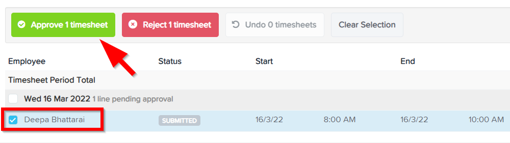 Timesheets - Modifying approved timesheet – TurnPoint Knowledge Base