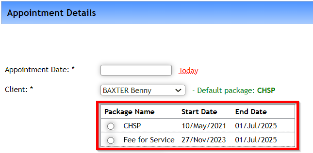 Updating client package schedules – TurnPoint Knowledge Base