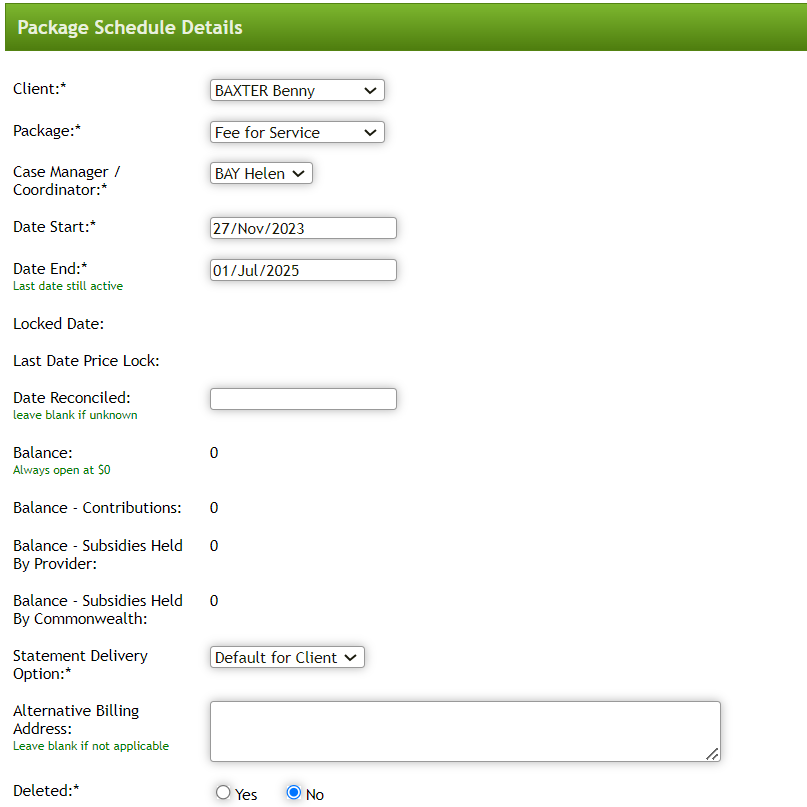 Updating client package schedules – TurnPoint Knowledge Base