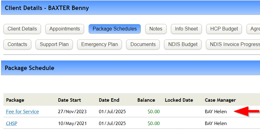 Updating client package schedules – TurnPoint Knowledge Base