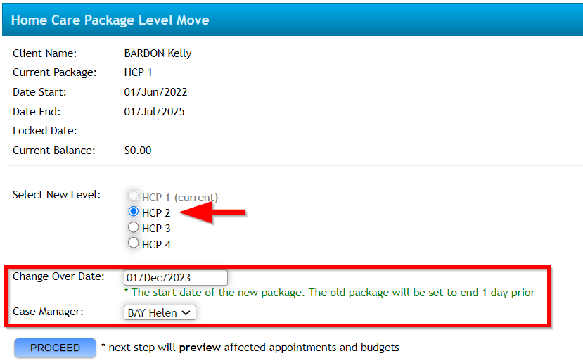 Updating client package schedules – TurnPoint Knowledge Base