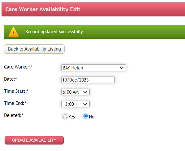 Managing Staff Availability – TurnPoint Knowledge Base