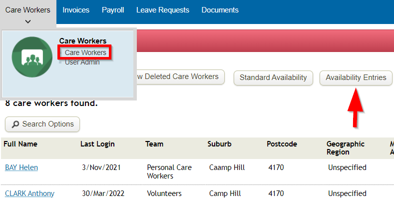 Managing Staff Availability – TurnPoint Knowledge Base