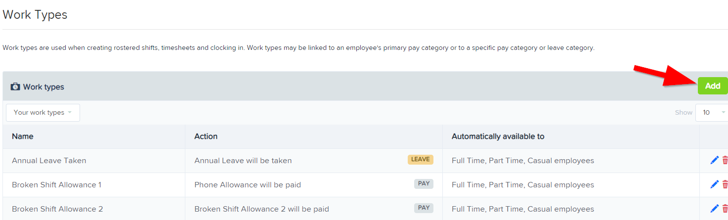 Work Types - For use in timesheets – TurnPoint Knowledge Base