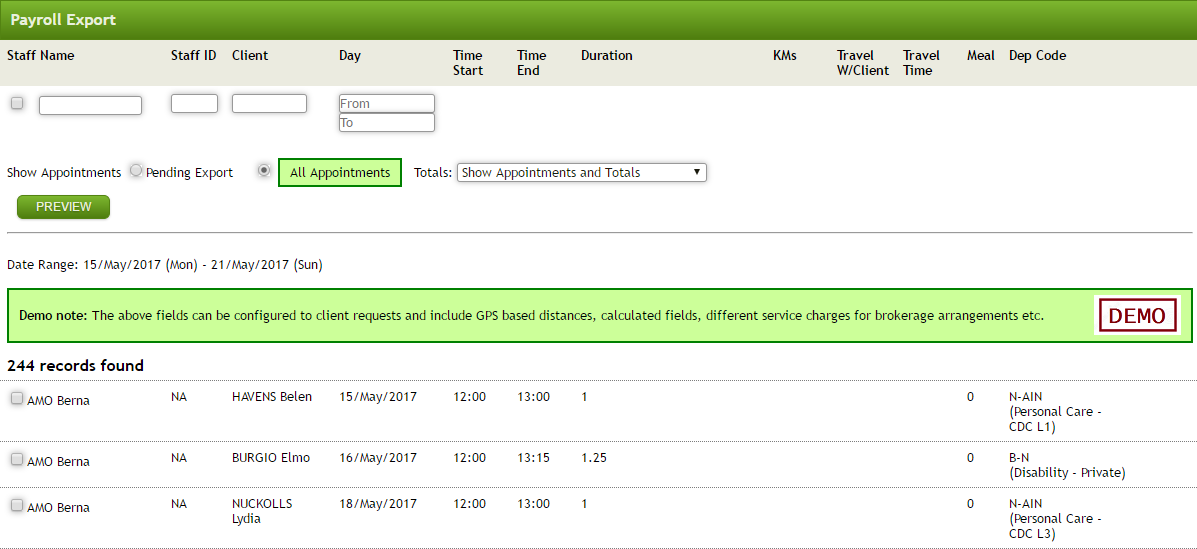 Payroll Export – TurnPoint Knowledge Base